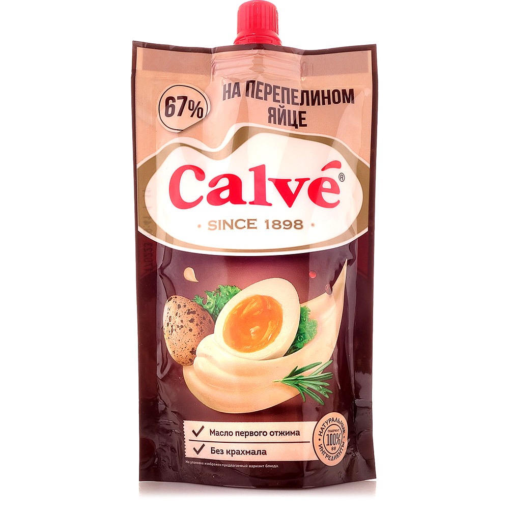 Майонез Calve 200г на перепелином яйце дой/пак купить за 69 руб. с ...