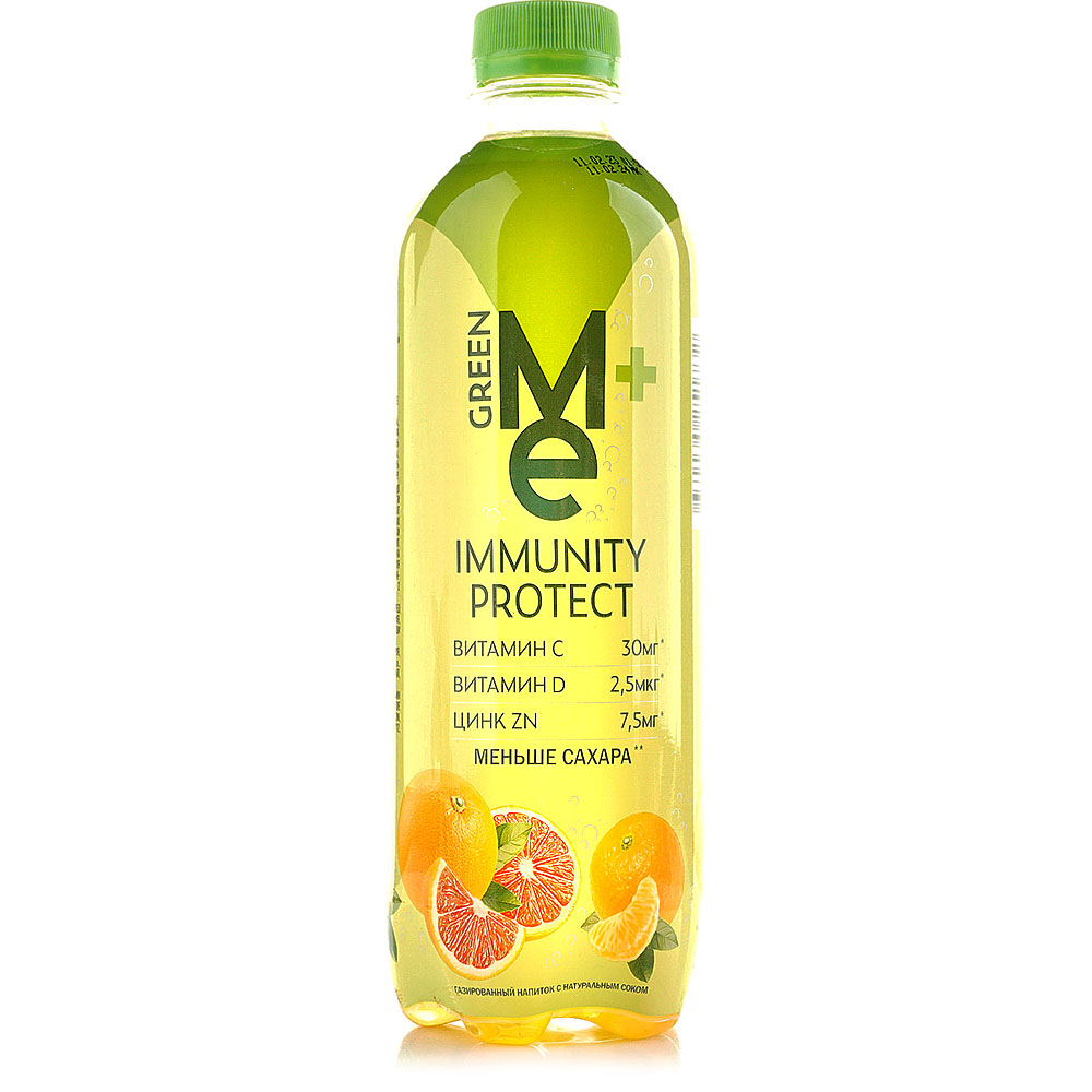 Напиток газированный Green Me+ Immunity Protect 0,47л купить за 94 руб ...