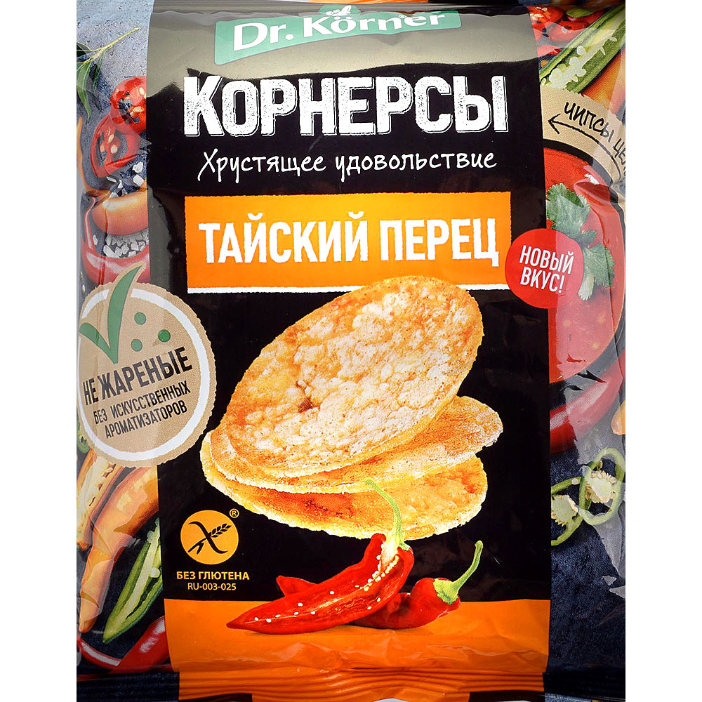 Чипсы Dr. Korner Корнерсы 50г Тайский перец купить за 88 руб. с ...