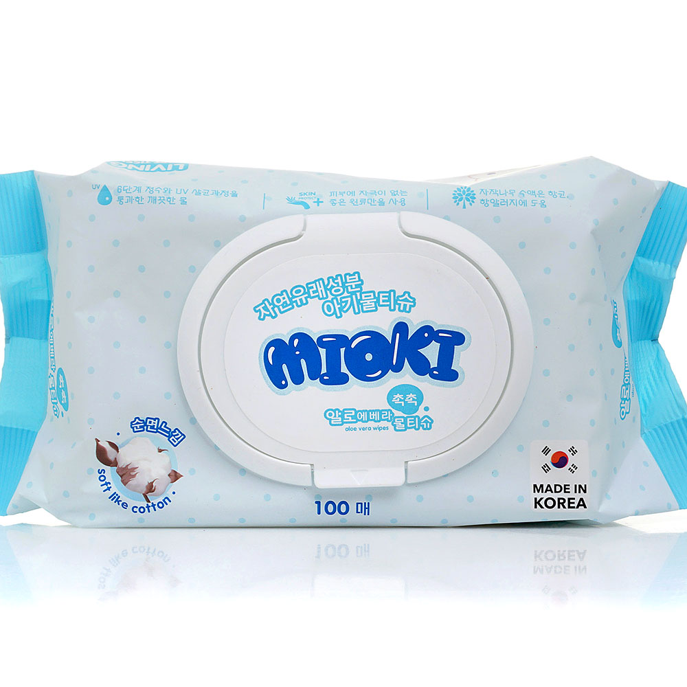 Салфетки влажные MIOKI детские 100шт купить за 166 руб. с доставкой на ...