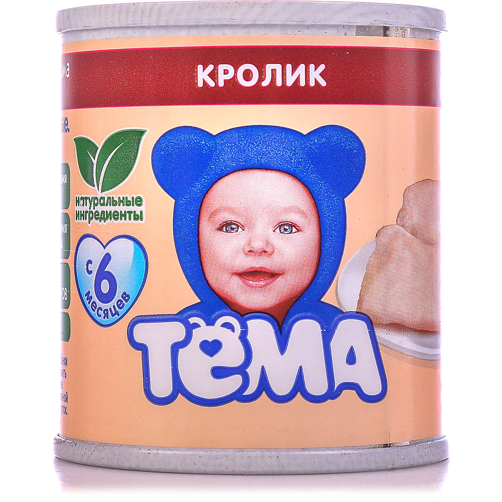 Мясное пюре Тема 90г кролик купить за 172 руб. с доставкой на дом в ...
