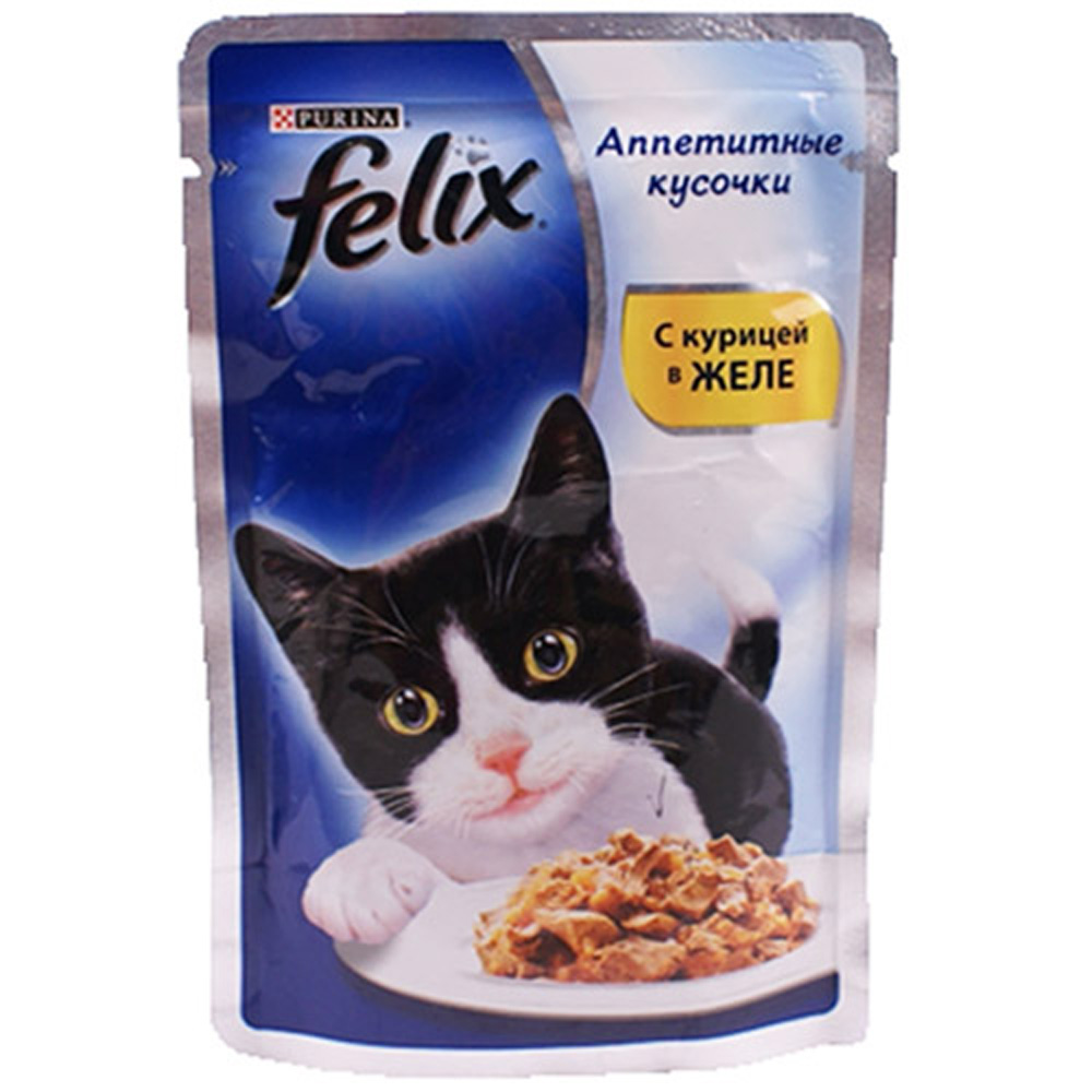 Felix Аппетитные кусочки с курицей 85г для кошек купить за 40 руб. с ...