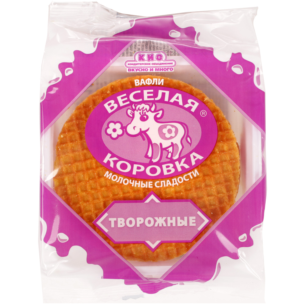 Вафли Веселая коровка 150г творожные купить за 69 руб. с доставкой на ...