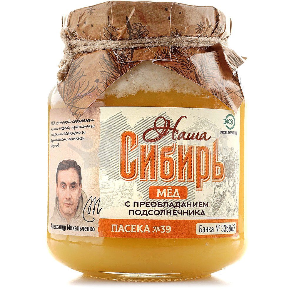 Мед Наша Сибирь 500г подсолнечника купить за 357 руб. с доставкой на ...