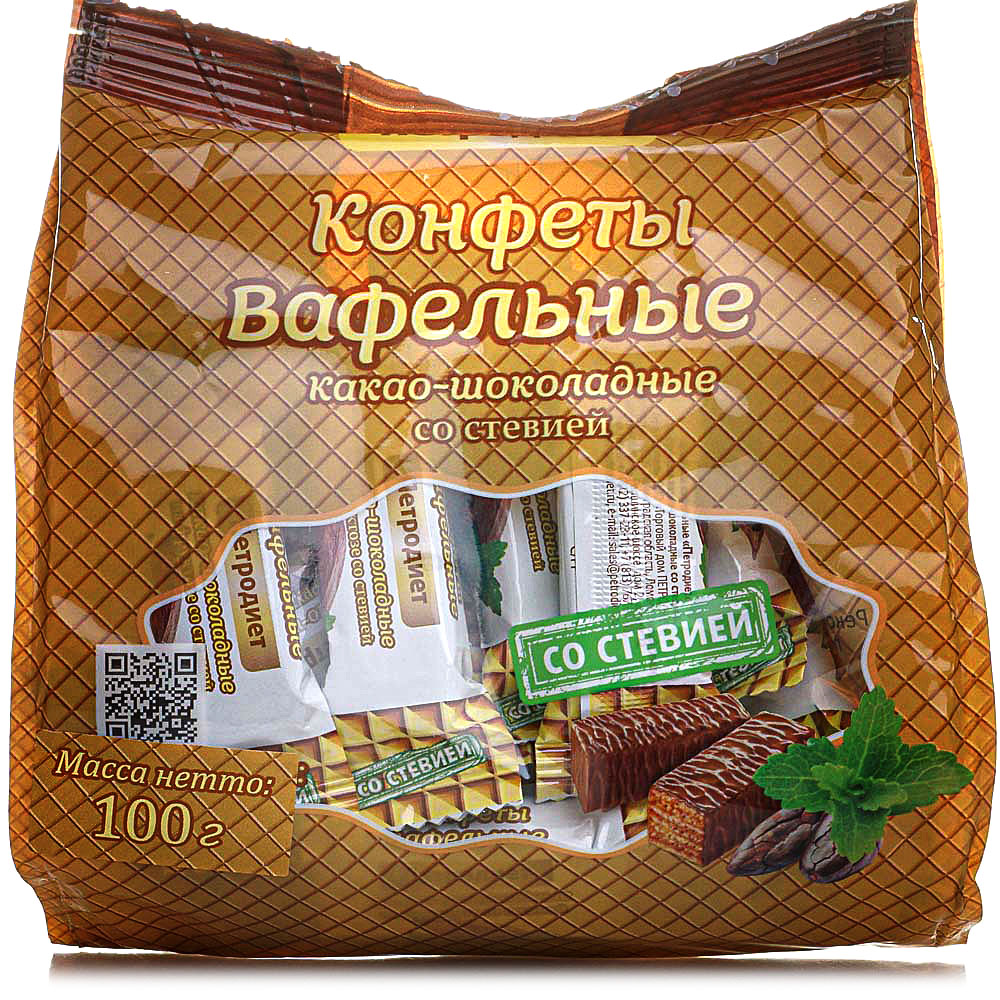 Конфеты Петродиет 100г какао-шоколадные со стевией купить за 140 руб. с ...