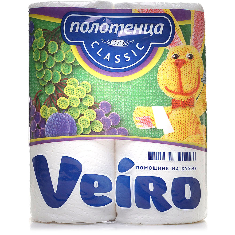 Полотенца бумажные VIERO 2-х слойные 2 рулона купить за 119 руб. с ...