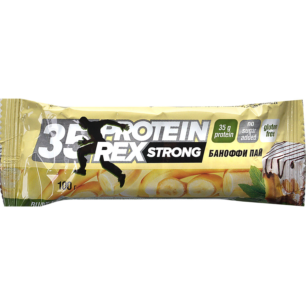 Батончик Protein Rex Strong 35% протеиновый 100г Баноффи пай купить за ...