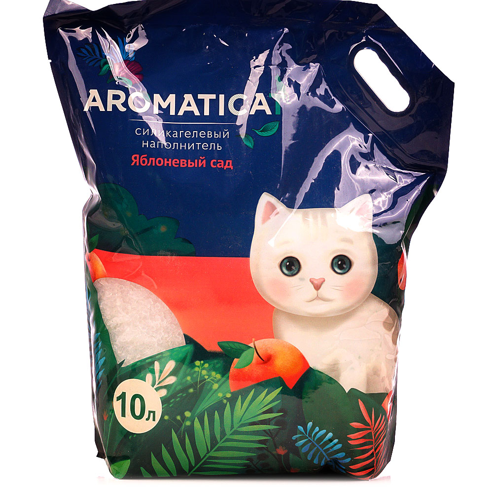 Наполнитель для кошачьих туалетов силикагель Яблоневый сад Aromaticat ...