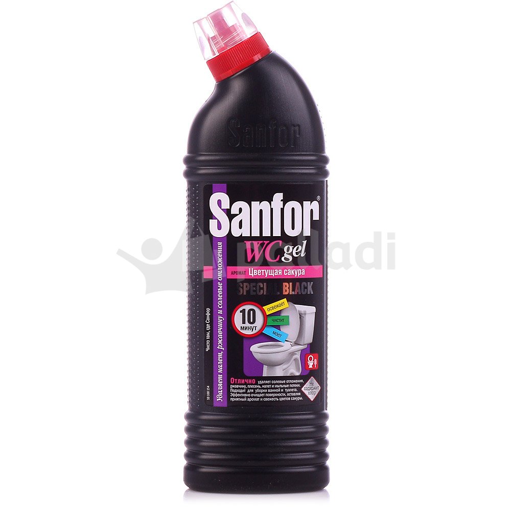 Средство чистящее для туалета Sanfor WC Special Black Цветущая сакура 750мл купить за 222 руб. с ...